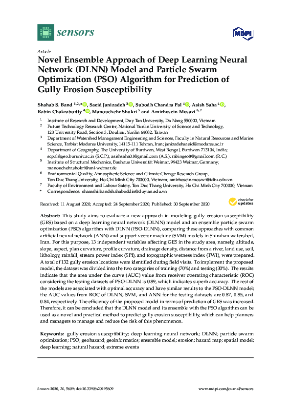 Pdf Novel Ensemble Approach Of Deep Learning Neural Network Model And Particle Swarm