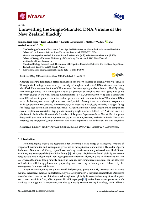 (PDF) Unravelling the Single-Stranded DNA Virome of the New Zealand ...