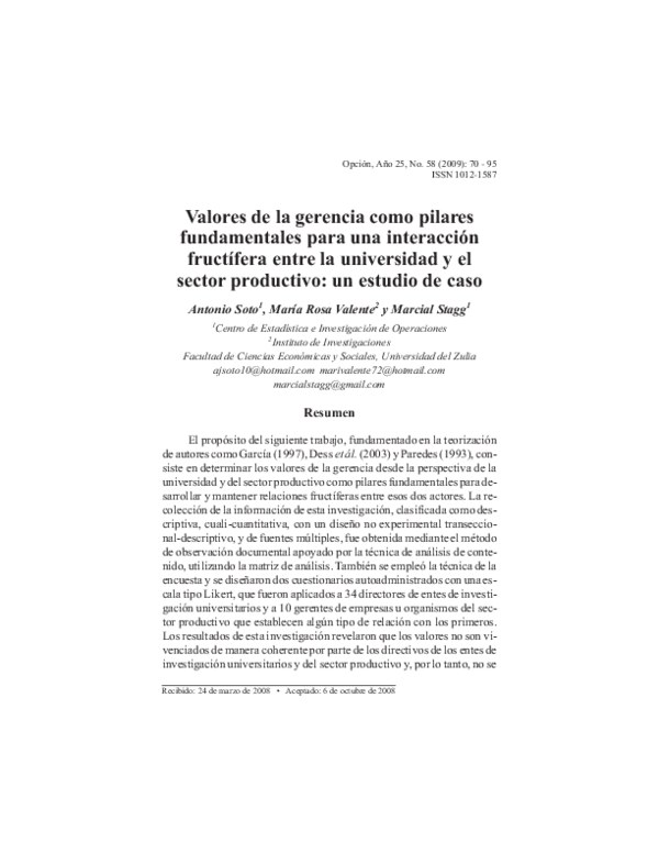 (PDF) Management values as fundamental pillars for productive ...