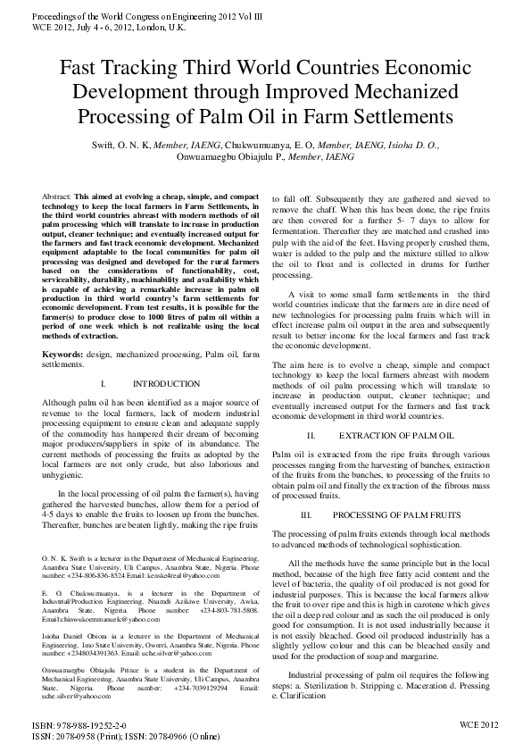 (PDF) Fast Tracking Third World Countries Economic Development through ...