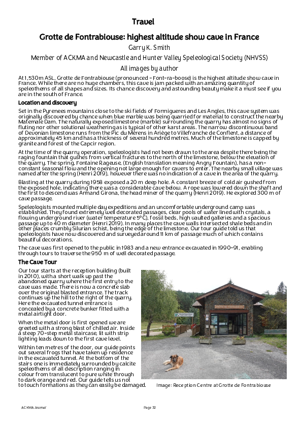 (PDF) Grotte de Fontrabiouse- highest altitude show cave in France