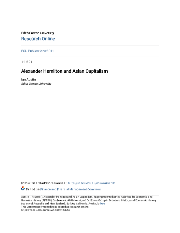 (PDF) Alexander Hamilton and Asian Capitalism