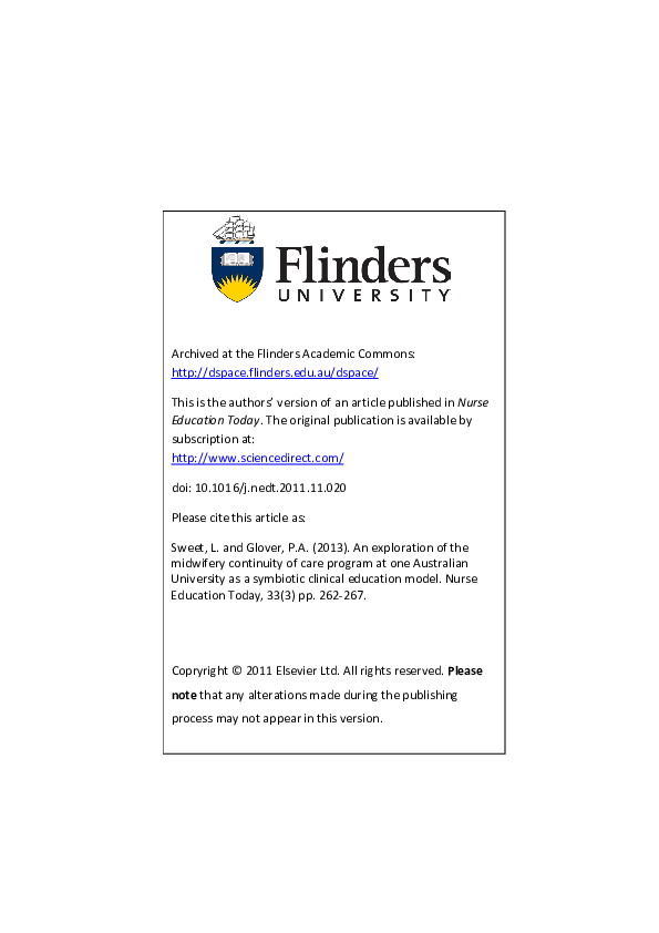 (PDF) An exploration of the midwifery continuity of care program at one ...