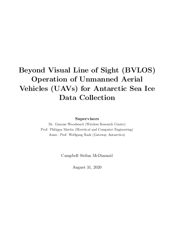 (PDF) Beyond visual line of sight (BVLOS) Operation of unmanned aerial ...