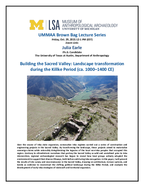 (PDF) Building the Sacred Valley: Landscape transformation during the ...