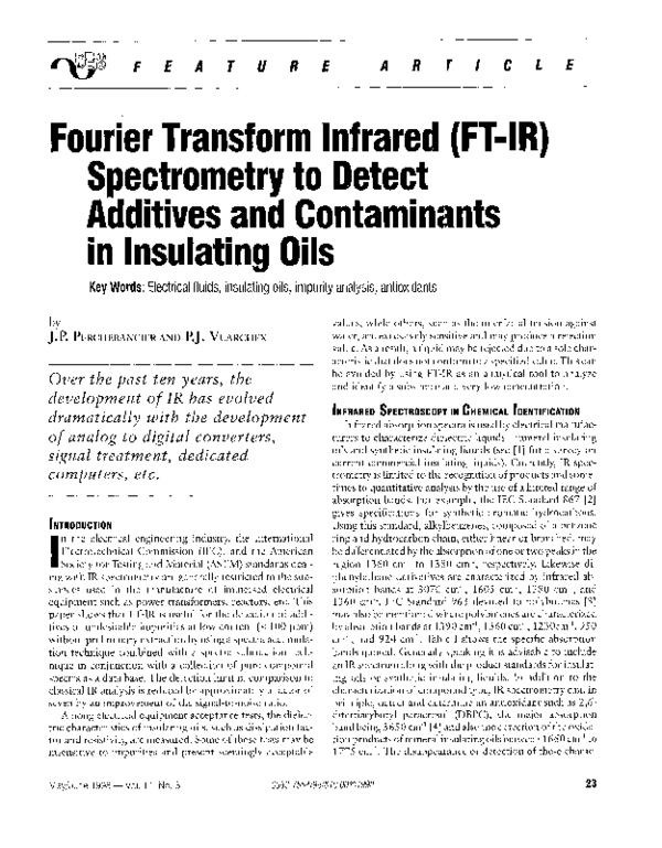 (PDF) Fourier transform infrared (FT-IR) spectrometry to detect ...