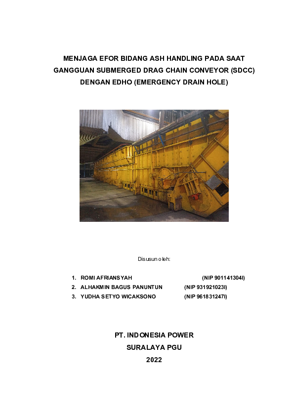 (DOC) INOVASI EMERGENCY DRAIN HOLE SUBMERGED DRAG CHAIN CONVEYOR (SDCC ...