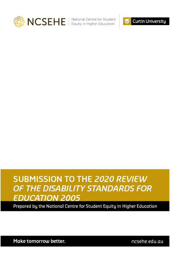 (PDF) Submission to the 2020 Review of the Disability Standards for ...