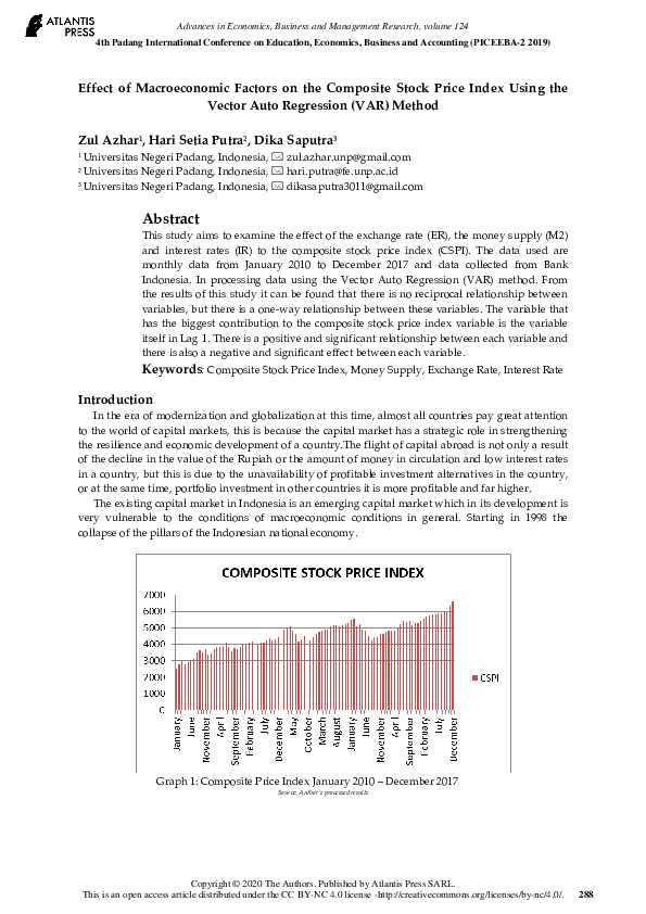 (PDF) Effect of Macroeconomic Factors on the Composite Stock Price Index Using the Vector Auto ...