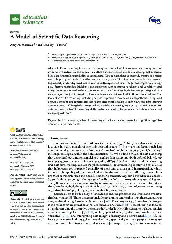 (PDF) A Model of Scientific Data Reasoning