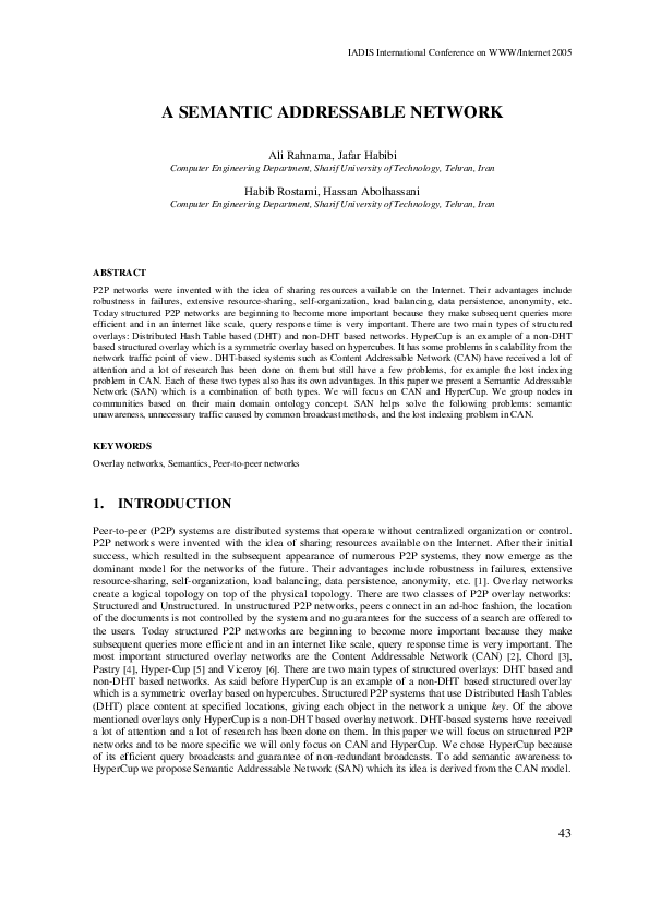 (PDF) A Semantic Addressable Network
