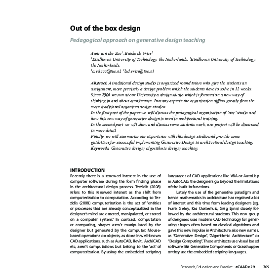 (PDF) Out of the box design: Pedagogical approach on generative design ...