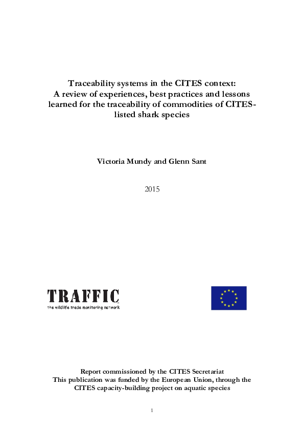 (PDF) Traceability systems in the CITES context