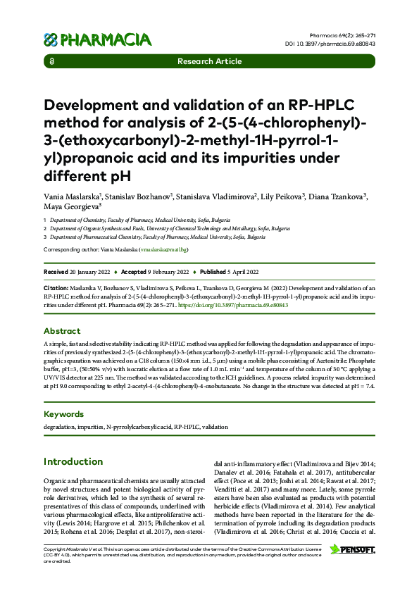(PDF) ﻿Development and validation of an RP-HPLC method for analysis of ...