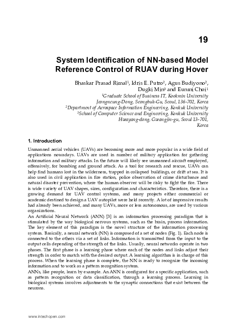 (PDF) System Identification of NN-based Model Reference Control of RUAV during Hover