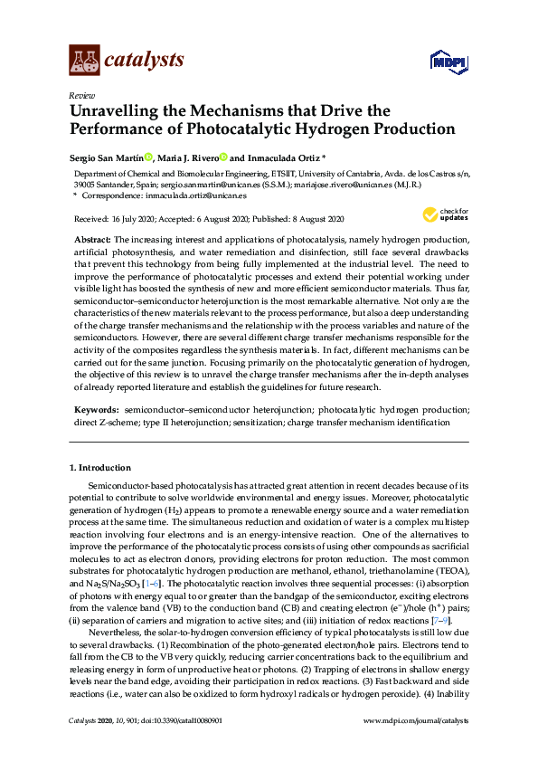 (PDF) Unravelling the Mechanisms that Drive the Performance of Photocatalytic Hydrogen Production
