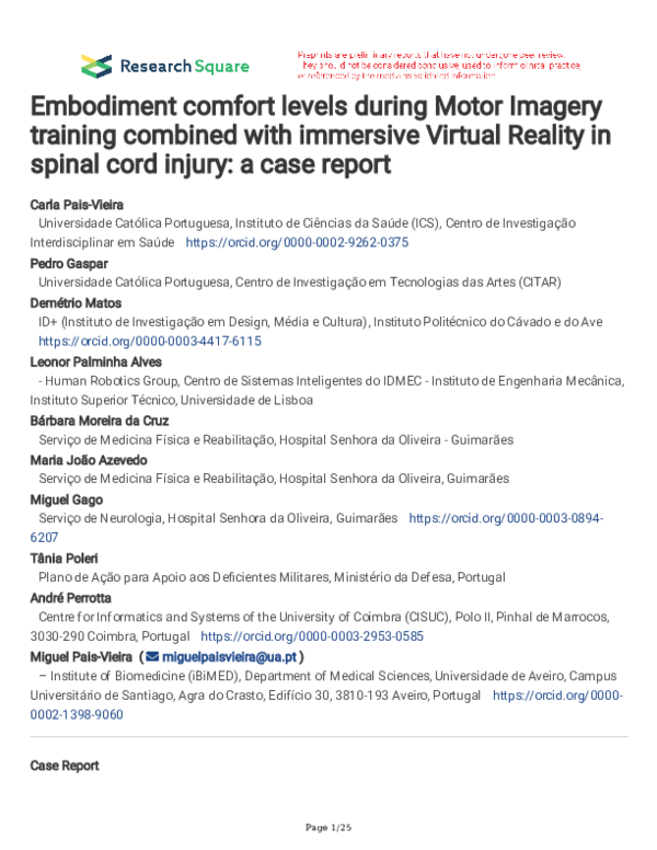 (PDF) Embodiment comfort levels during Motor Imagery training combined ...