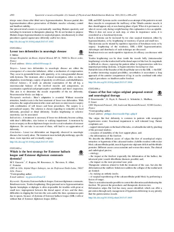 (PDF) Causes of flat foot valgus original proposal central and neurological therapy | laurence ...