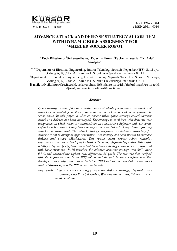Pdf Advance Attack And Defense Strategy Algorithm With Dynamic Role