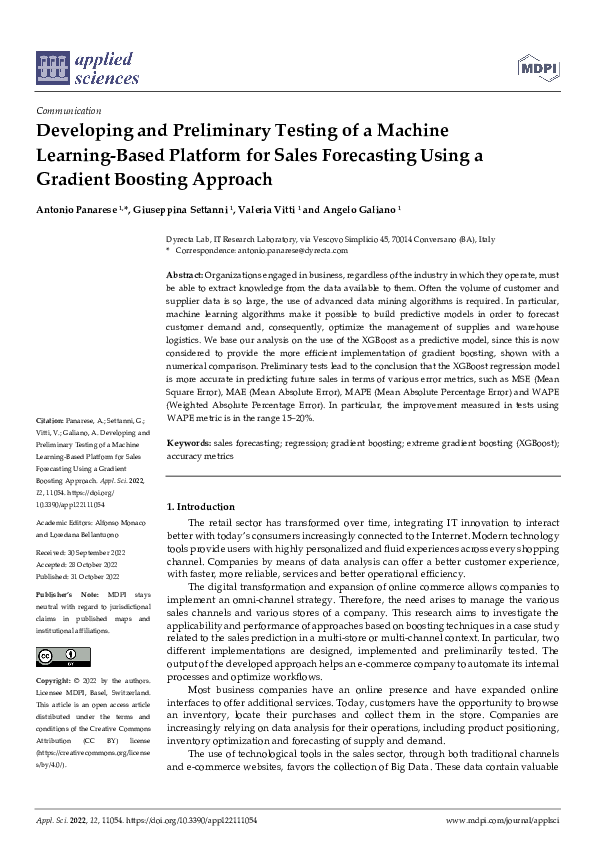 (PDF) Developing and Preliminary Testing of a Machine Learning-Based ...