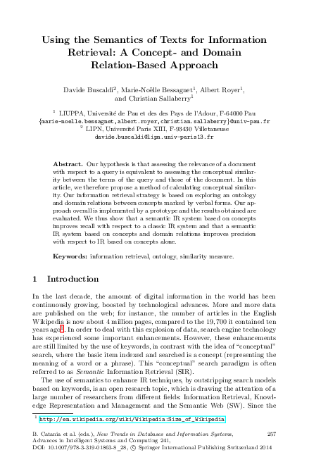 (PDF) Using the Semantics of Texts for Information Retrieval: A Concept- and Domain Relation ...