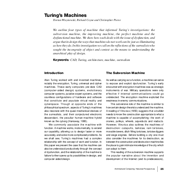 (PDF) Turing's Machines