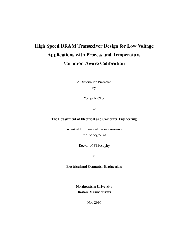 (PDF) High speed DRAM transceiver design for low voltage applications ...