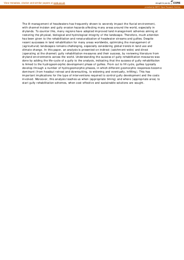 (PDF) Lessons learned from improved land management schemes and their ...