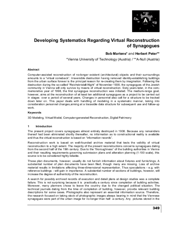 (PDF) 2002, ‘Developing Systematics Regarding Virtual Reconstruction of ...