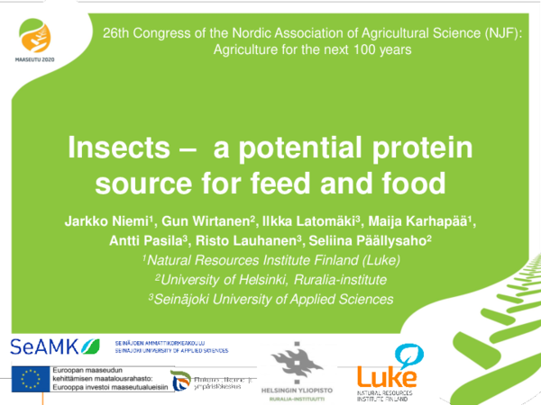 (PDF) Insects – a potential protein source for feed or food