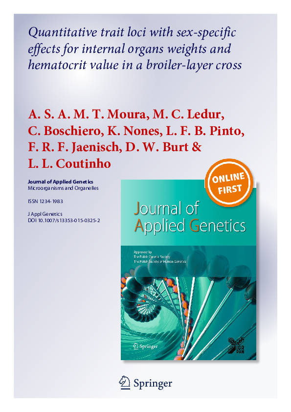 Pdf Quantitative Trait Loci With Sex Specific Effects For Internal Organs Weights And