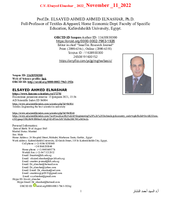 (DOC) C.V. Elsayed Elnashar 2022 November