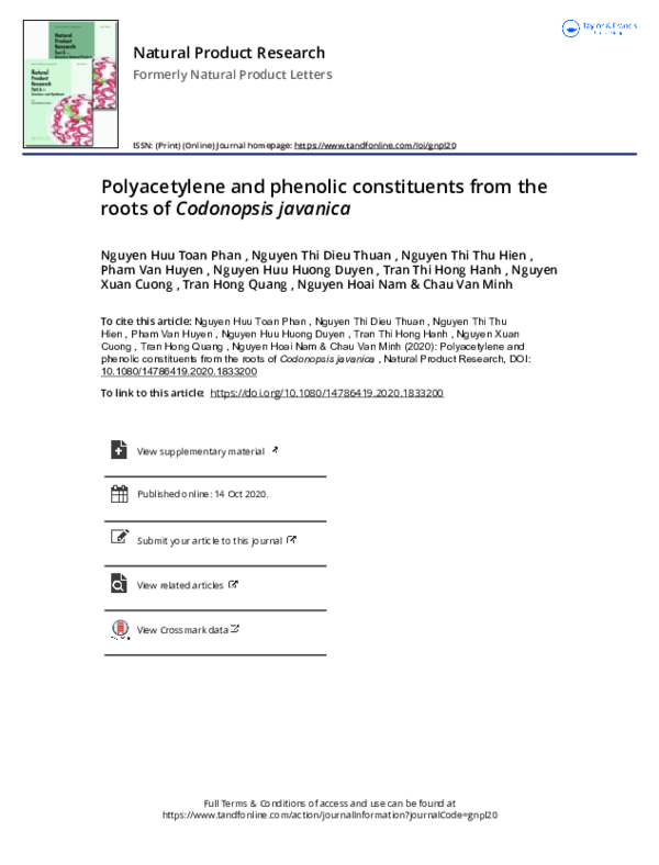 (PDF) Polyacetylene and phenolic constituents from the roots of ...