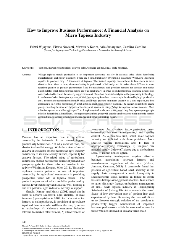 (PDF) How to Improve Business Performance: A Financial Analysis on ...