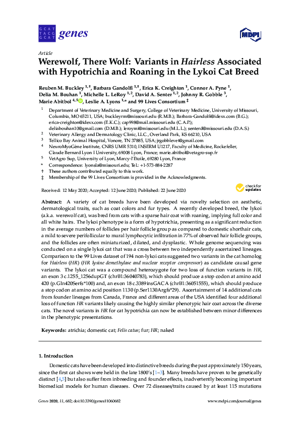 (PDF) Werewolf, there wolf: variants in Hairless associated with ...