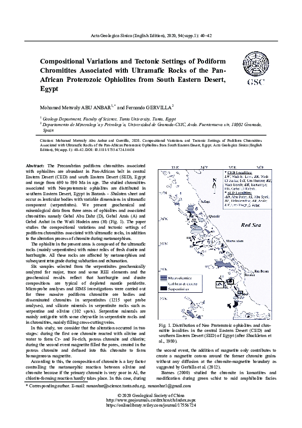 (PDF) Compositional variations and tectonic settings of podiform ...