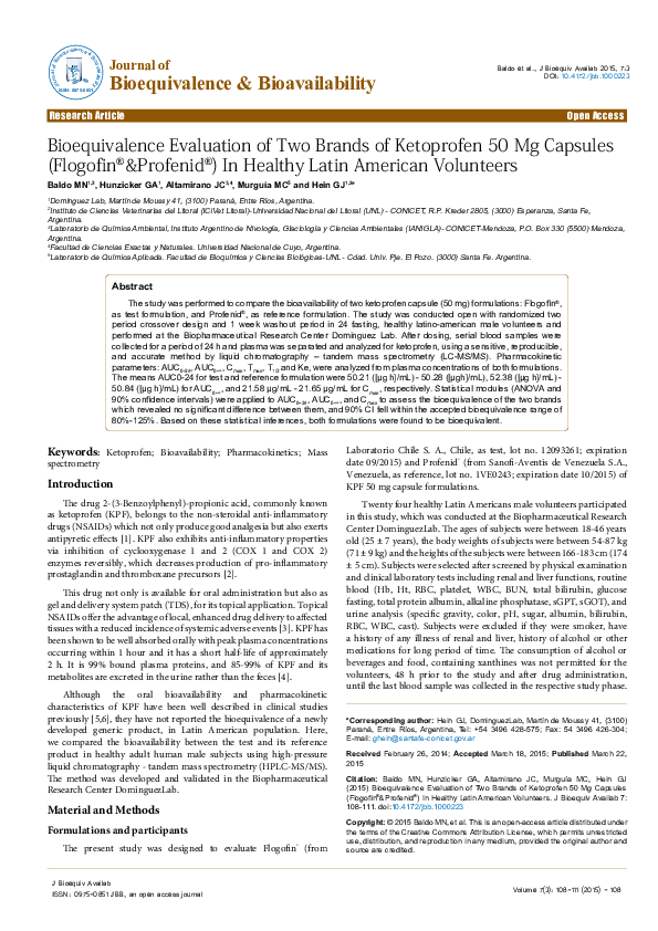 (PDF) Bioequivalence evaluation of two brands of ketoconazole tablets ...