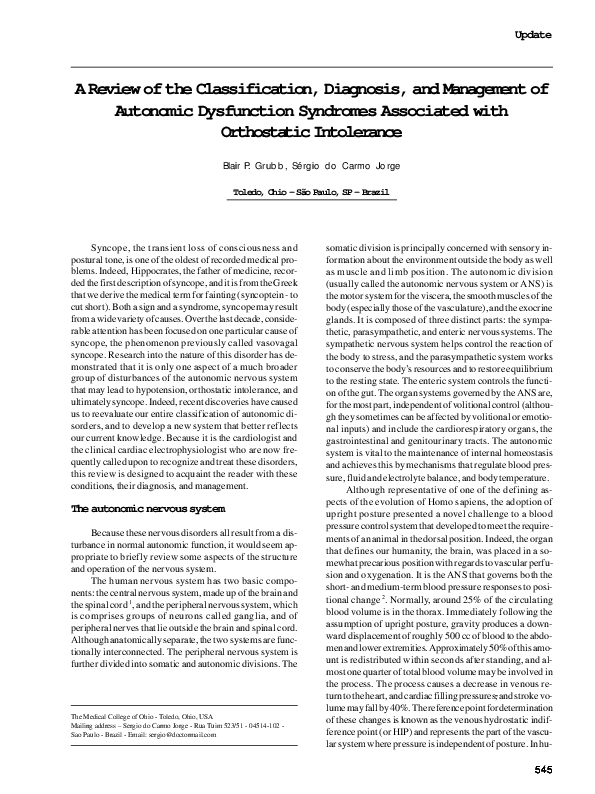 (PDF) A review of the classification, diagnosis, and management of ...