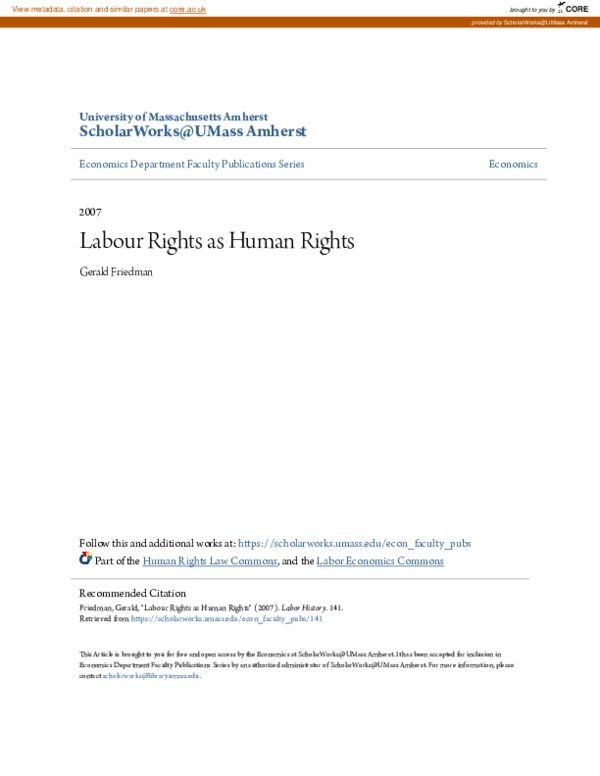(PDF) Labour Rights as Human Rights