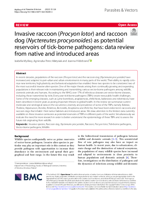 (PDF) Invasive raccoon (Procyon lotor) and raccoon dog (Nyctereutes ...