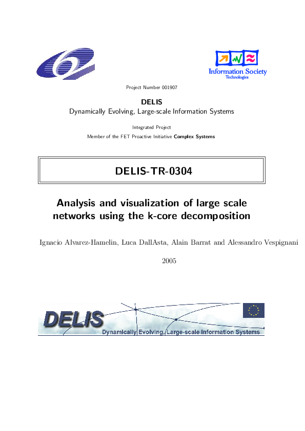 (PDF) Analysis and visualization of large scale networks using the k-core decomposition