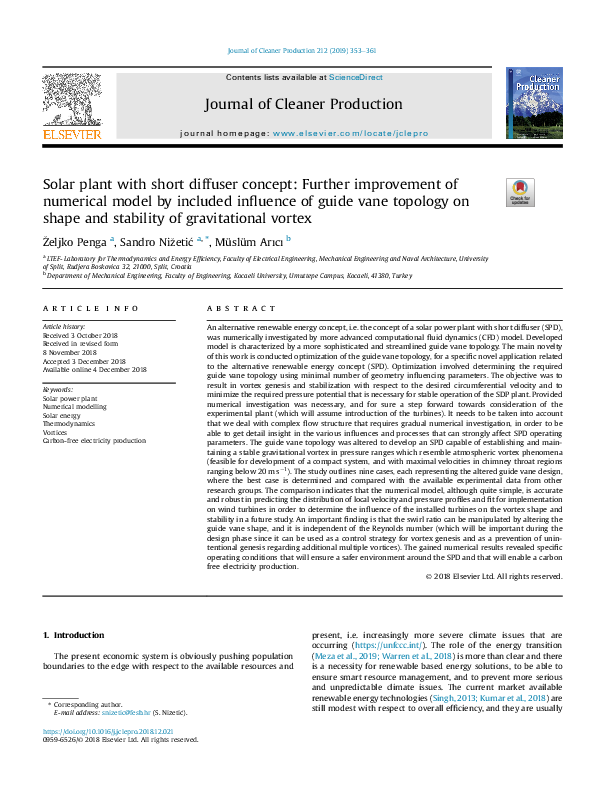 (PDF) Solar plant with short diffuser concept: Further improvement of ...