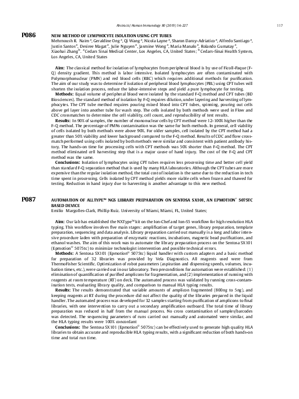 (PDF) P087 Automation of AllType™ NGS library preparation on Sentosa SX101, an Epmotion® 5075TC ...