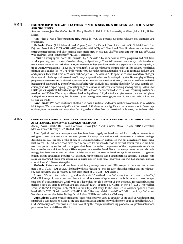 (PDF) P044 One year experience with HLA typing by next generation ...