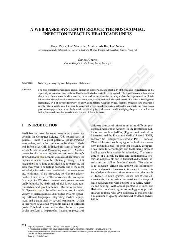 (PDF) A Web-Based System to Reduce the Nosocomial Infection Impact in ...