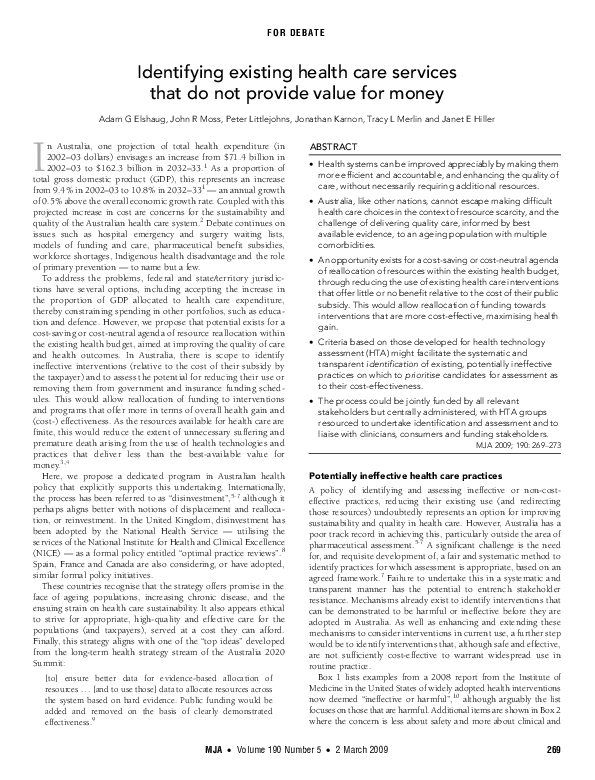 (PDF) Identifying existing health care services that do not provide ...