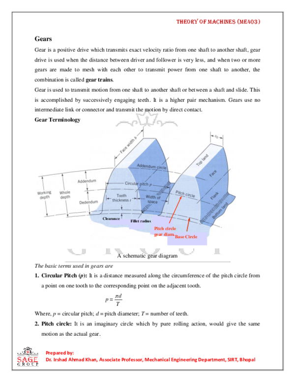 (PDF) Theory of Machines Notes