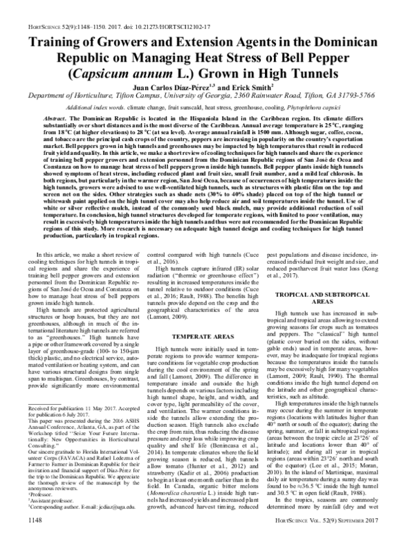 (PDF) Training of Growers and Extension Agents in the Dominican ...