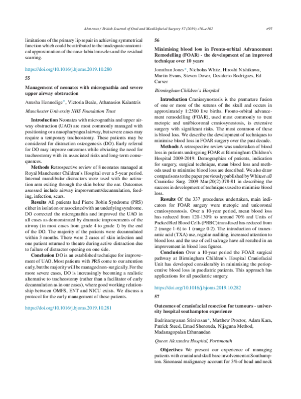 (PDF) Management of neonates with micrognathia and severe upper airway ...
