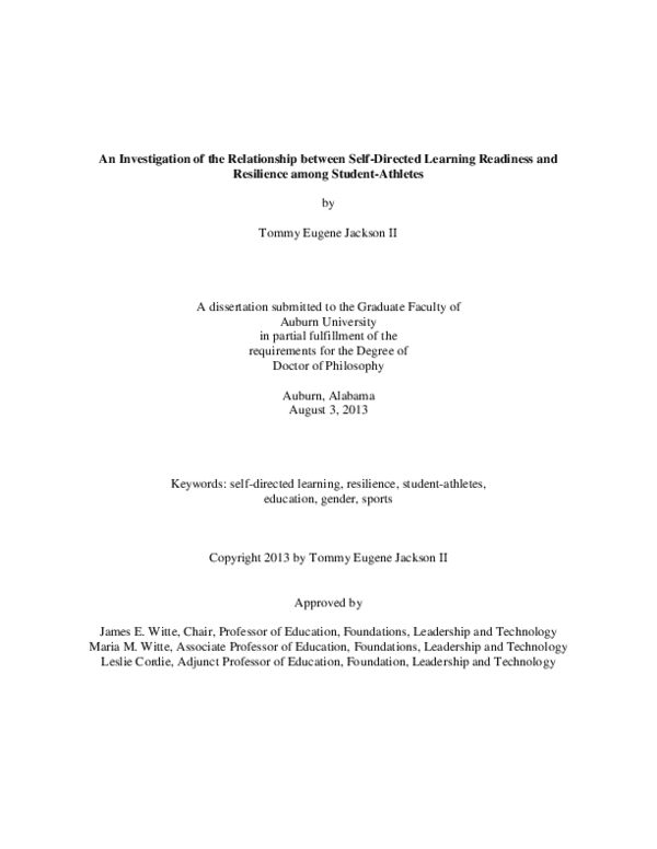 (PDF) An Investigation of the Relationship between Self-Directed Learning Readiness and ...